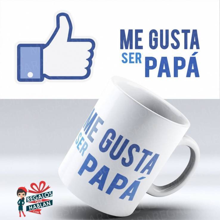 Mug Papa 01 Me Gusta Facebook Regalos Que Hablan