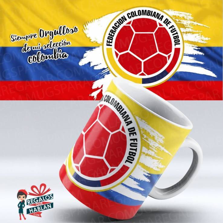 Mug Fútbol ( 14 ) Colombia Selección - Regalos Que Hablan